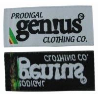 China Custom Woven Clothing Labels Eco Friendly 1000 Pcs Polyester Cotton for sale