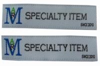 China Center Fold Woven Clothes Label Washable No Shrinking Soft Hand Touch for sale