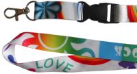 China Cool Lanyard Plastic Holder Washable Breakaway Silkscreen Printing for sale