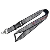 China Custom Logo Printed Lanyard 2.5cm Width Heat Press ID Card Holder for Conference for sale