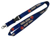 China Custom Printed Flat Polyester Lanyard 100 Pcs Minimum Order Promotional Logo for sale