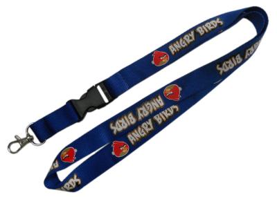 China Custom Printed Flat Polyester Lanyard 100 Pcs Minimum Order Promotional Logo for sale