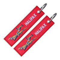 China High Density Embroidered Motorcycle Keychain Colorful Flat Appearance for sale
