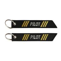 China Double Side Embroidered Key Tags  Customized   ID With Metal Ring for sale