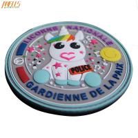 China Sew On Morale PVC Patch Embossed 2D / 3D Logo PVC Velcro Patches for sale