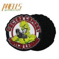 China Custom PVC Morale Patch Hook and Loop Backing Self Adhesive Waterproof 50pcs MOQ for sale