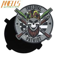 China Jacket Hat Custom Rubber Velcro Patches 3D Transfer Print Dry Cleanable for sale