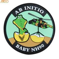 China Custom 3D PVC Rubber Patch Round Iron On Velcro Morale Patches 50pcs MOQ for sale