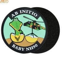 China Custom 3D PVC Rubber Patch Round Iron On Velcro Morale Patches 50pcs MOQ for sale