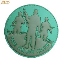 China Custom PVC Military Patch 3 Inch Sew On Self Adhesive for Garments Bags for sale