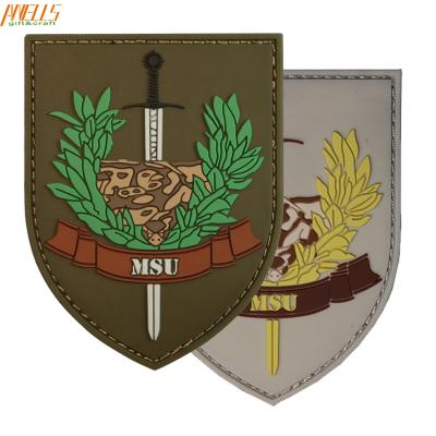 China Custom PVC Morale Patch Hook and Loop Backing Waterproof Easy Clean 50pcs MOQ for sale
