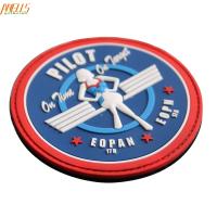 China Custom 3D PVC Logo Patch Round Embossed Morale Patch for Military Police Uniforms 100pcs MOQ for sale