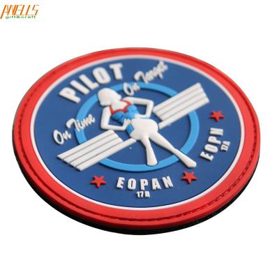 China Custom 3D PVC Logo Patch Round Embossed Morale Patch for Military Police Uniforms 100pcs MOQ for sale