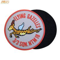 China Soft PVC Rubber Morale Patches Customized Size Adhesive Back Backing for sale