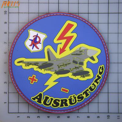 China Custom 3D Glow in the Dark PVC Morale Patch for Kids Carton Design 2D 3D Logo for sale