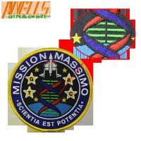 China Custom Twill Fabric Mission Embroidery Patch Heat Press Back for Garments Hats 100pcs for sale