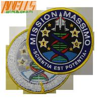 China Custom Twill Fabric Mission Embroidery Patch Heat Press Back for Garments Hats 100pcs for sale