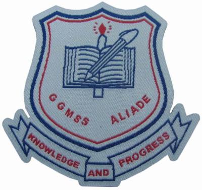 China Custom Woven Patches Polyester 100 PCS MOQ for Clothing Club Logo Name Badges for sale