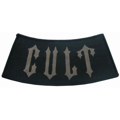 China Custom Woven Iron On Patches PMS Color Clothing Embroidered Logo 100 Pcs MOQ for sale