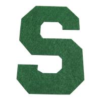 China Custom S Shape Iron On Felt Embroidered Badge Patches 50 Pcs Low MOQ for sale