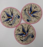 China Panton Color Heat Cut Border Iron On Embroidery Patch for sale