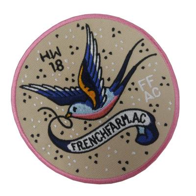 China Panton Color Heat Cut Border Iron On Embroidery Patch for sale