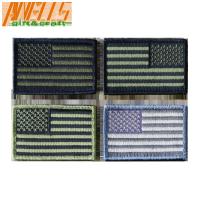 China Custom Embroidered US Army Flag Patch Hook and Loop Tactical Military Patch 3 inch for sale