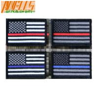 China Custom Embroidered US Army Flag Patch Hook and Loop Tactical Military Patch 3 inch for sale