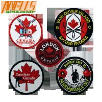 China Military Flag Velcro Backing Iron On Embroidery Patch for sale
