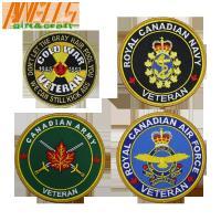 China Military Flag Velcro Backing Iron On Embroidery Patch for sale