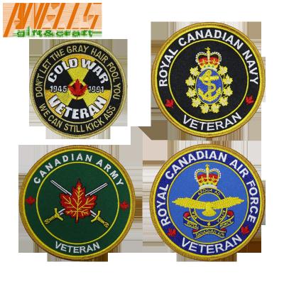 China Military Flag Velcro Backing Iron On Embroidery Patch for sale