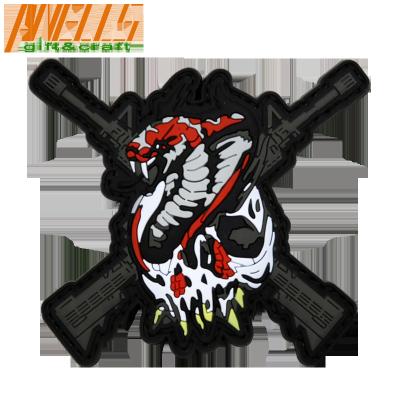 China Custom 3D Rubber PVC Patch with Velcro Backing Tactical Morale Patch 100pcs MOQ for sale