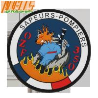 China Custom Embossed 3D Soft Rubber 3.5'' PVC Silicone Patches for sale