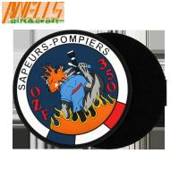 China Custom Embossed 3D Soft Rubber 3.5'' PVC Silicone Patches for sale