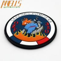 China Custom Embossed 3D Soft Rubber 3.5'' PVC Silicone Patches for sale