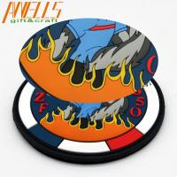 China Custom Embossed 3D Soft Rubber 3.5'' PVC Silicone Patches for sale