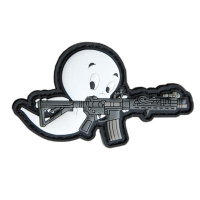 China Custom 3D PVC Rubber Patch Badge for Cloth with Glow in Dark Option 50pcs for sale