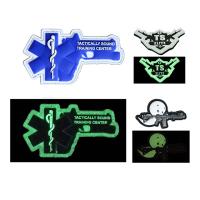 China Custom 3D PVC Rubber Patch Badge for Cloth with Glow in Dark Option 50pcs for sale