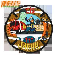 China Custom PVC Rubber Patch with Velcro Hook and Loop Backing for Fire Department Military Tactical Use for sale