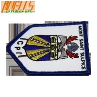 China Military Logo Velcro Backing Iron On Embroidery Patch for sale