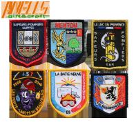 China Iron On Backing Twill Fabric Custom Embroidered Patches for sale