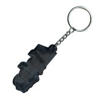 China Custom 2D Soft PVC Keychain Unbreakable Letters Pattern Promotional Gift 100pcs MOQ for sale