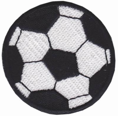 China Custom Iron On Soccer Embroidery Patches Heat Cut Border 100 PCS for sale