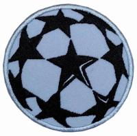 China Custom Iron On Soccer Embroidery Patches Heat Cut Border 100 PCS for sale