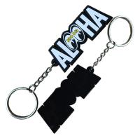 China Custom 2D 3D Logo Epoxy Soft PVC Keychain with Metal Ring and Chain for sale