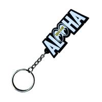 China Custom 2D 3D Logo Epoxy Soft PVC Keychain with Metal Ring and Chain for sale