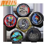 China Custom Embroidered Patch 12 Colors Washable Round Hat Patch Iron On Backing for sale