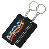 China Unbreakable 2D 3D Pantone Color Soft PVC Keychain for sale