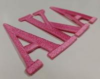 China Merrow Border Heat Cut Full Letter Garment Embroidered Patch for sale