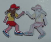China Heat Cut Border 12C Color Washable Glitter Embroidery Patch for sale